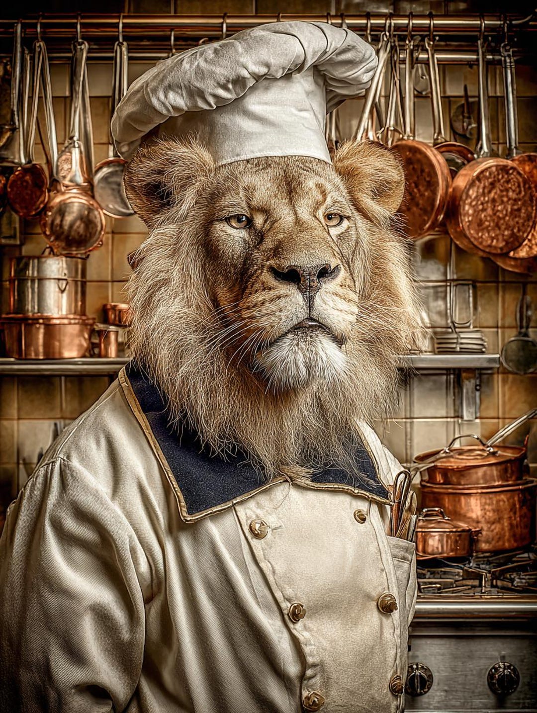 Digital Download Chef Lion for Printing Wall Art, Posters, Prints ...