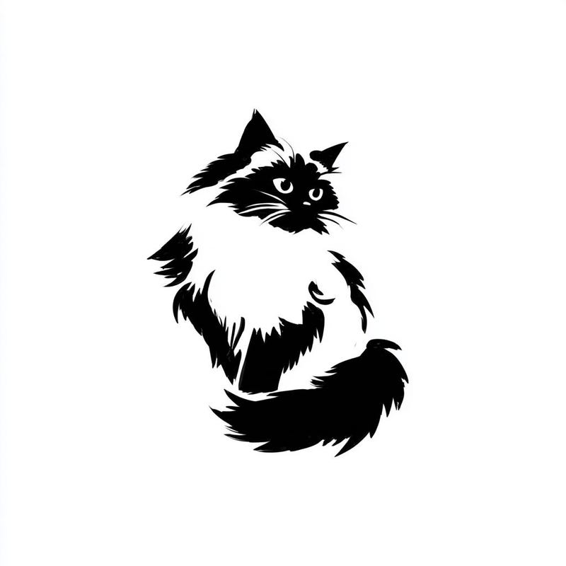 Sticker of Ragdoll Cat - Etsy