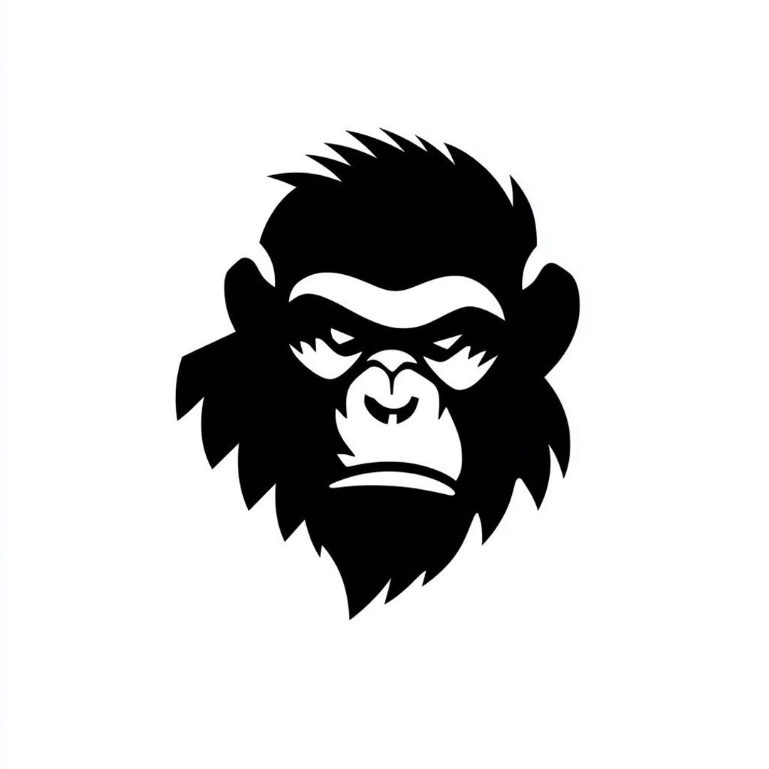 Vinyl Decal - Chimpanzee With Limb Laptop Sticker Laptop Decal Book ...
