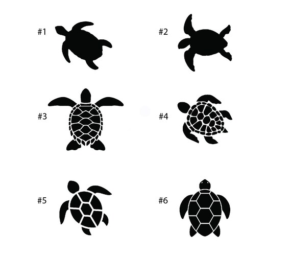 Vinyl Decal Sea Turtle Laptop Sticker Laptop Decal Book - Etsy