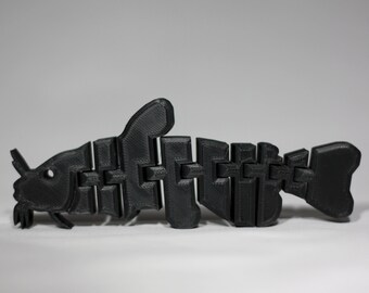 3D Printed Flexi Articulated Fish Bones Fishbones Color | Etsy