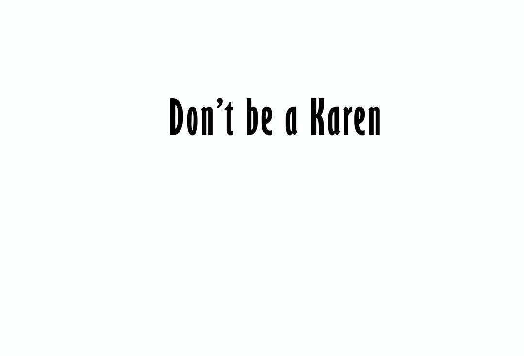 Car Vinyl Decal - Don't Be a Karen Vinyl Decal Vinyl Sticker Laptop ...