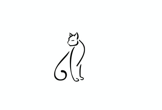 Vinyl Decal Cat Decal Cat Sticker Cat Decal Cat Car Decal / | Etsy