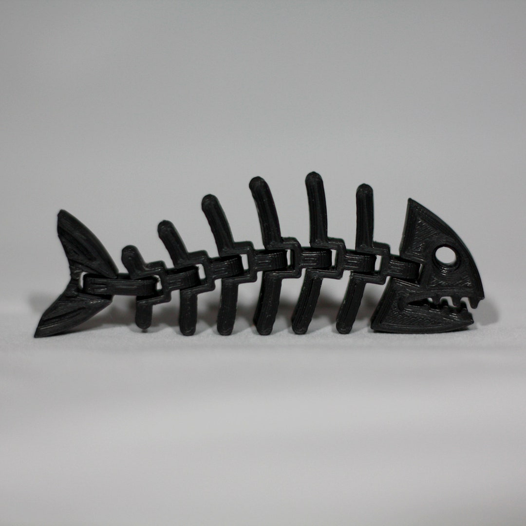 3D Printed - Flexi Articulated Fish Bones Fishbones - Color Choices - Etsy
