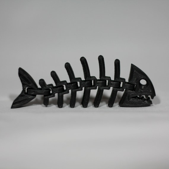 3D Printed Flexi Articulated Fish Bones Fishbones Color | Etsy