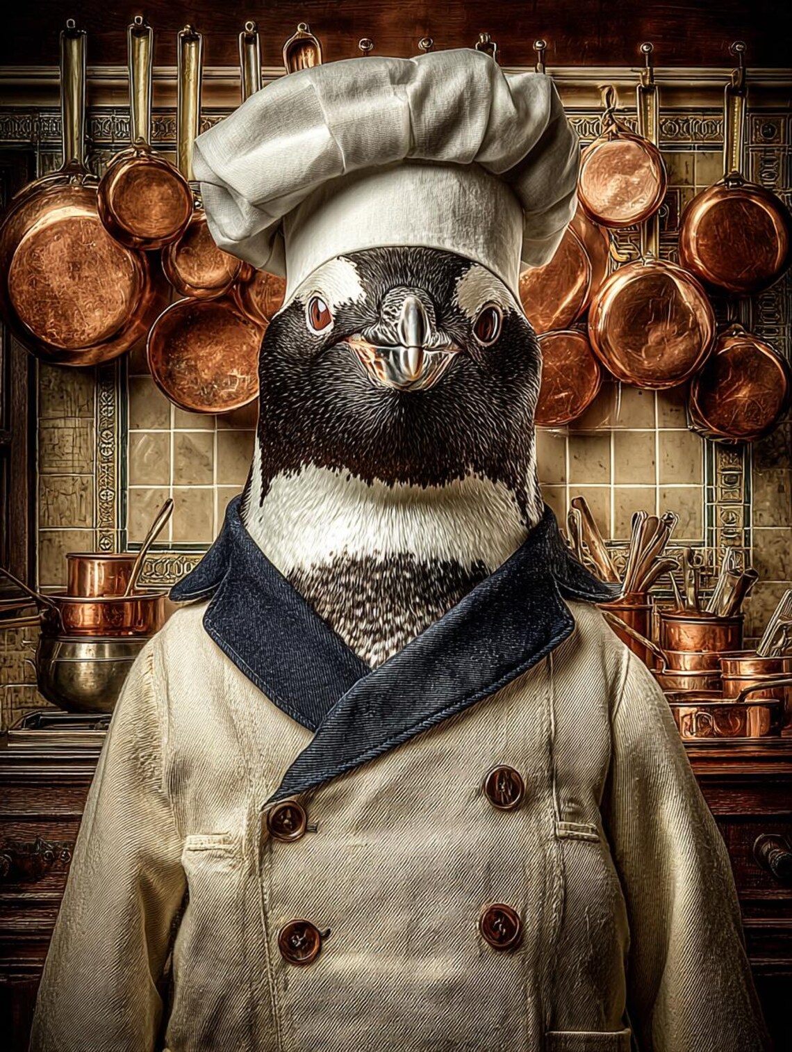 Digital Download Chef Penguin for Printing Wall Art, Posters, Prints ...