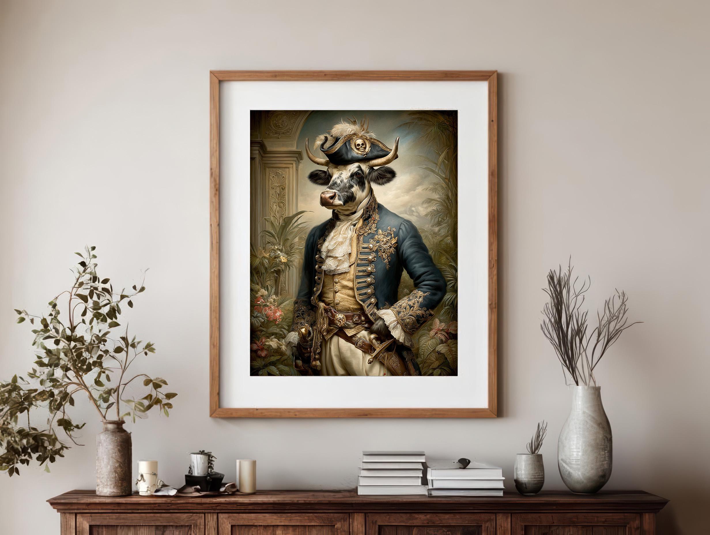Digital Download Cow Pirate Cow for Printing Wall Art, Posters, Prints ...