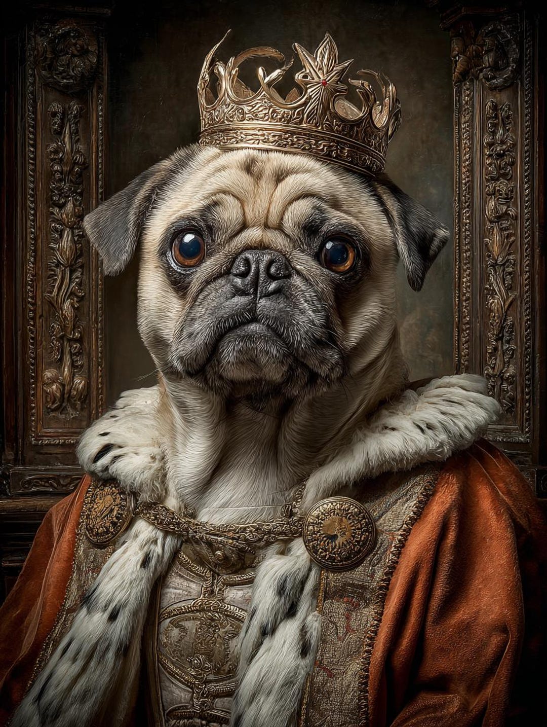Digital Download King Pug King for Printing Wall Art, Posters, Prints ...