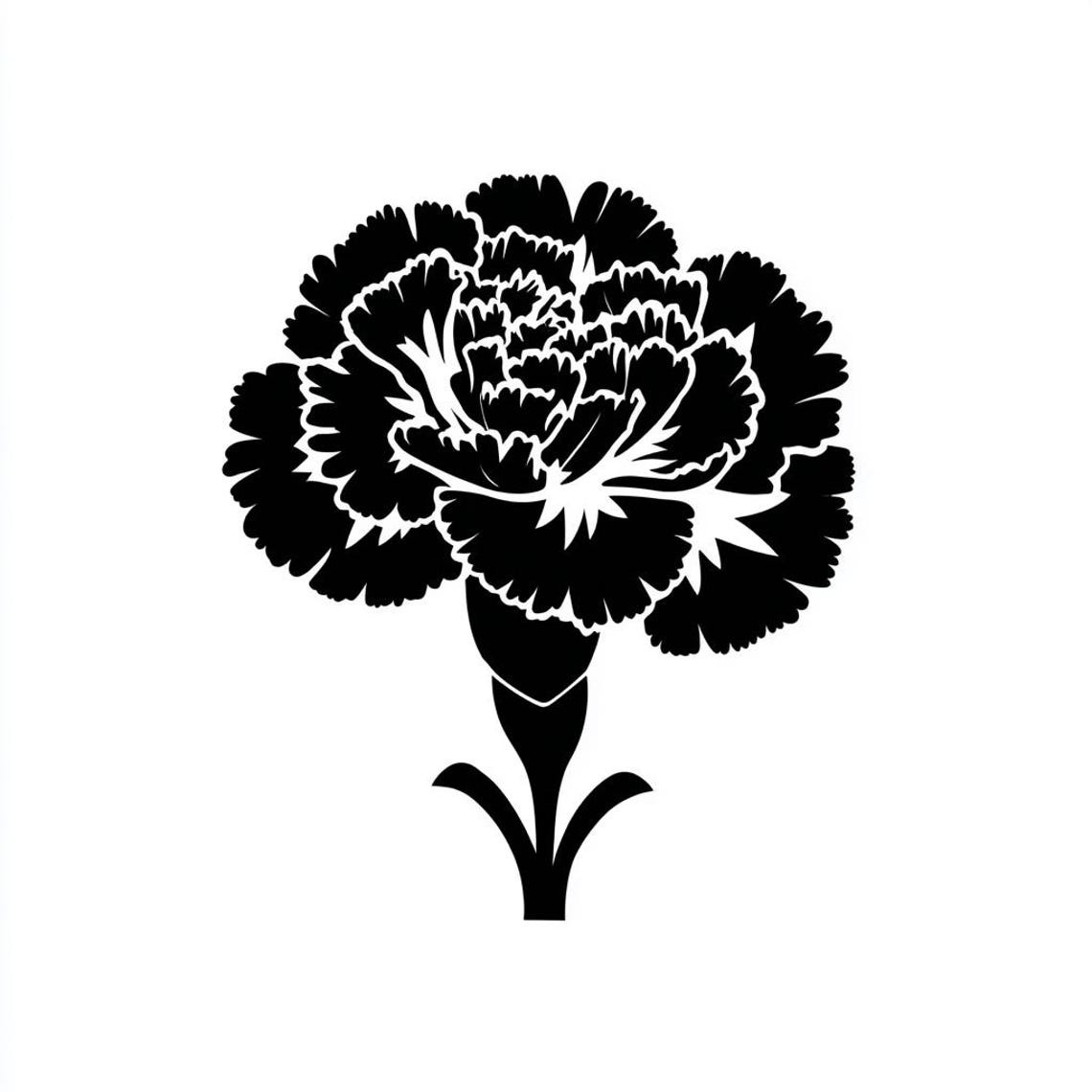 Vinyl Decal - Carnation Flower Laptop Sticker Laptop Decal Book Decal ...