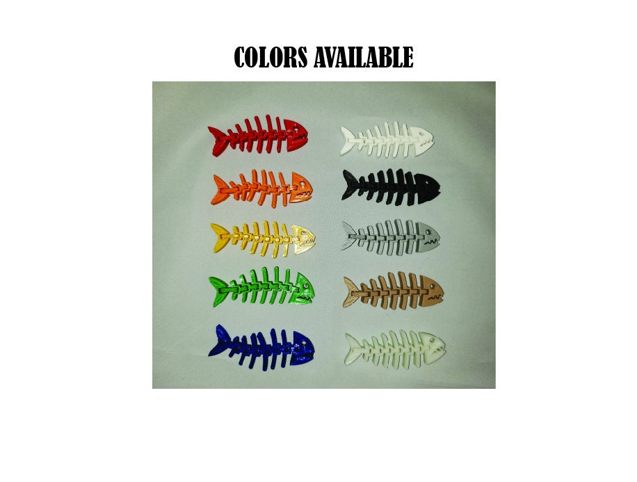 3D Printed - Flexi Articulated Fish Bones Fishbones - Color Choices - Etsy