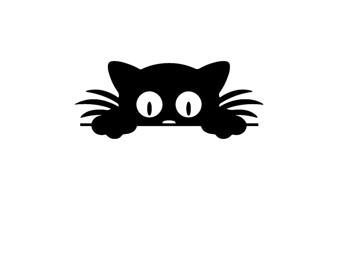 Vinyl Decal - Laptop Sticker Peeping Cat Sticker Cat Decal Car Sticker ...