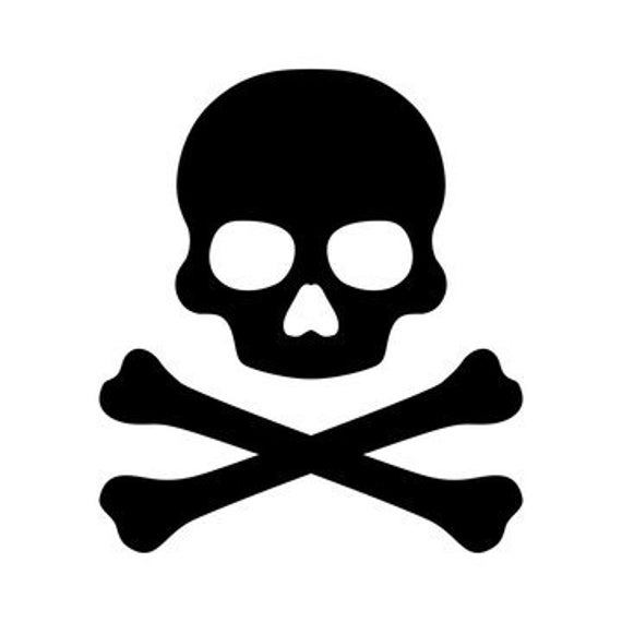 Vinyl Decal Poison / Skull and Cross Bones Laptop Sticker | Etsy