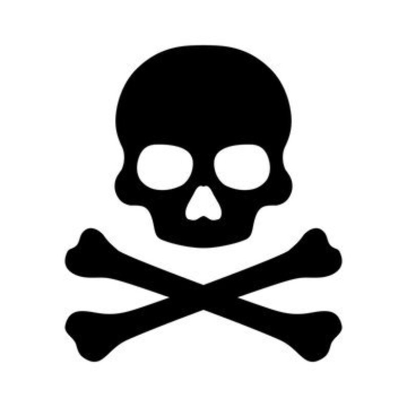 Vinyl Decal Poison / Skull and Cross Bones Laptop Sticker | Etsy