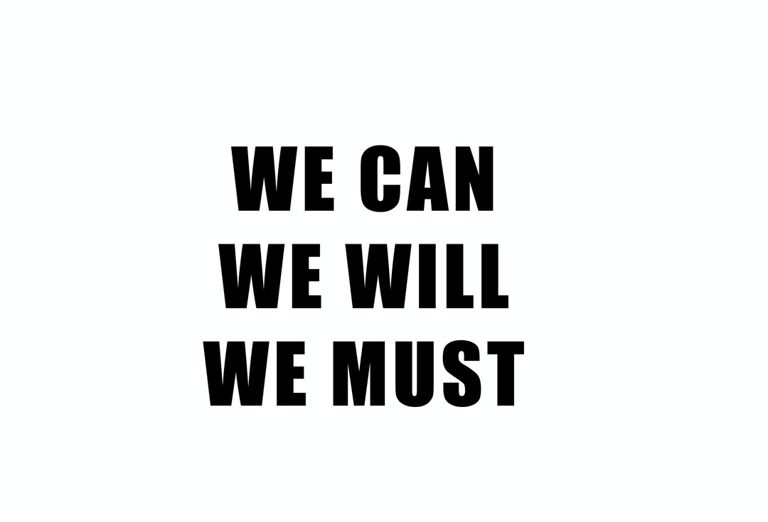Vinyl Decal - Laptop Sticker We Can, We Will, We Must Cheer Car Decal ...