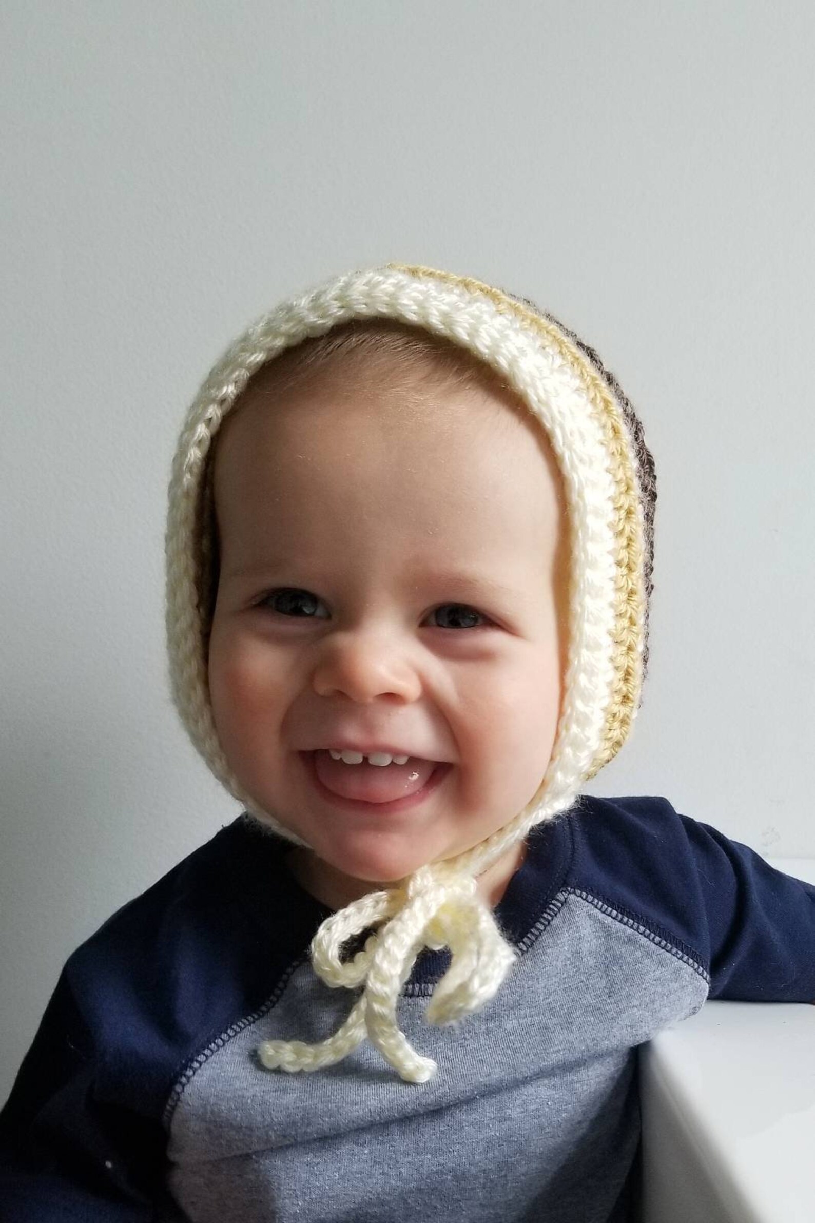 Baby Boy Bonnet Striped Preemie Newborn Toddler Hat Gender | Etsy