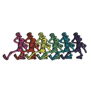 Grateful Dead: Dancing Skeletons Large Patch 9.5-inch Embroidered Iron ...