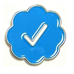 Verified Lapel Pin authentic Genuine Confirmed Blue-check Verify ...