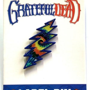 The Grateful Dead Tie-dye Lightning Bolt Pin metal/enamel Memorabilia ...