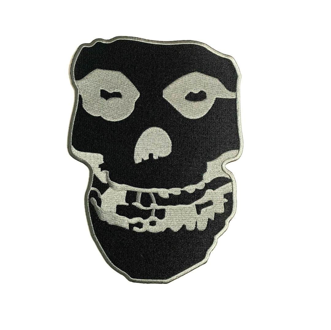 Misfits Gray Skull Extra Large Patch 10-inch Over-sized / Skeleton ...