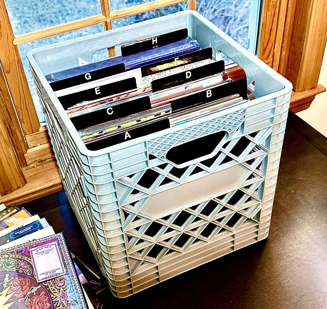 Acrylic Black Dividers for Crates LP Vinyl Record Crate DIY ...