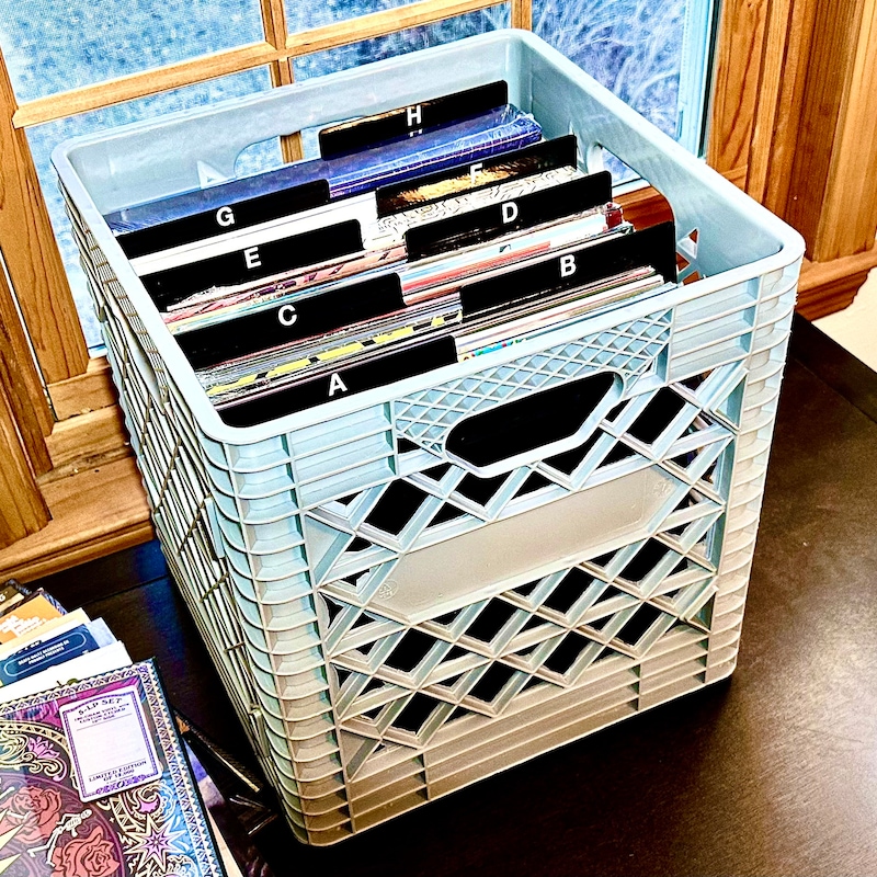 Record Crate - Etsy