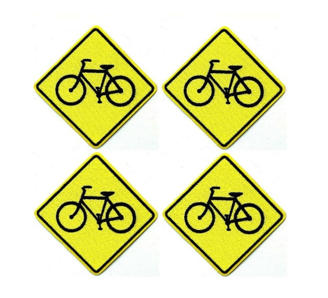 Cycling Sign Patch Set of 4 [share the Road] Bicycle Bicycling Bike ...