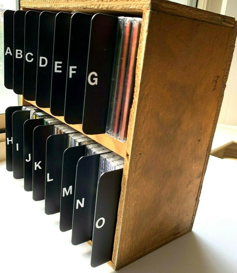 A to Z Black CD Dividers With White Vinyl Die-cut Alphabetical ...