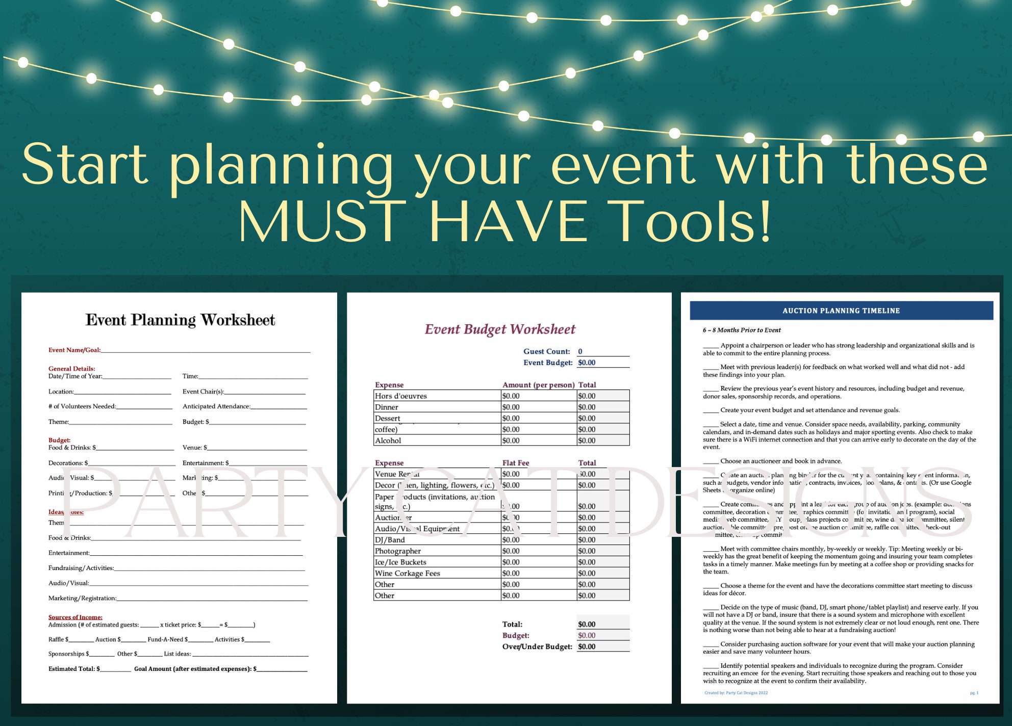 Event Planning MUST HAVE Bundle - Etsy