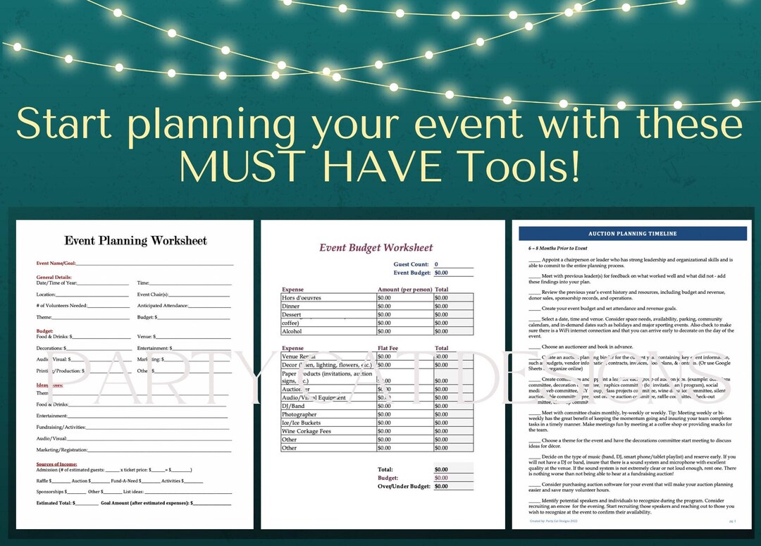 Event Planning MUST HAVE Bundle! - Etsy