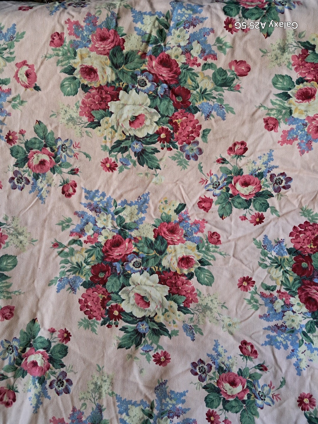 Vintage Pink Roses Cotton Fabric English Cottage Style - Etsy