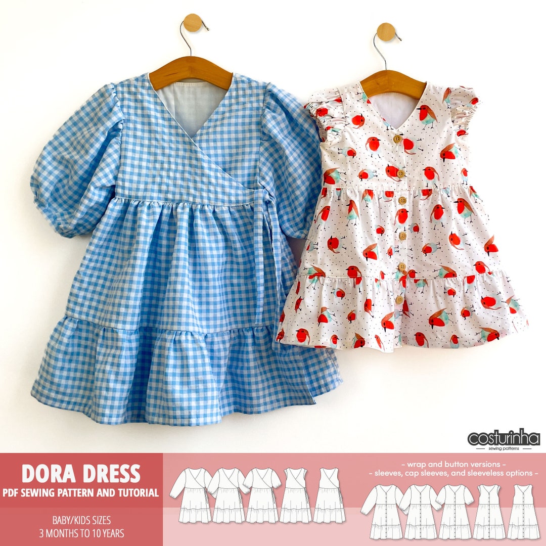 Wrap Dress Sewing Pattern / Front Button Dress Sewing Pattern / PDF ...