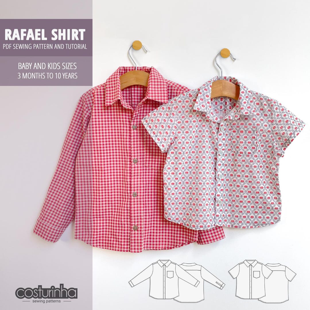 SHIRT Boy Girl Shirt Pattern PDF / Button-up Shirt Sewing Pattern ...
