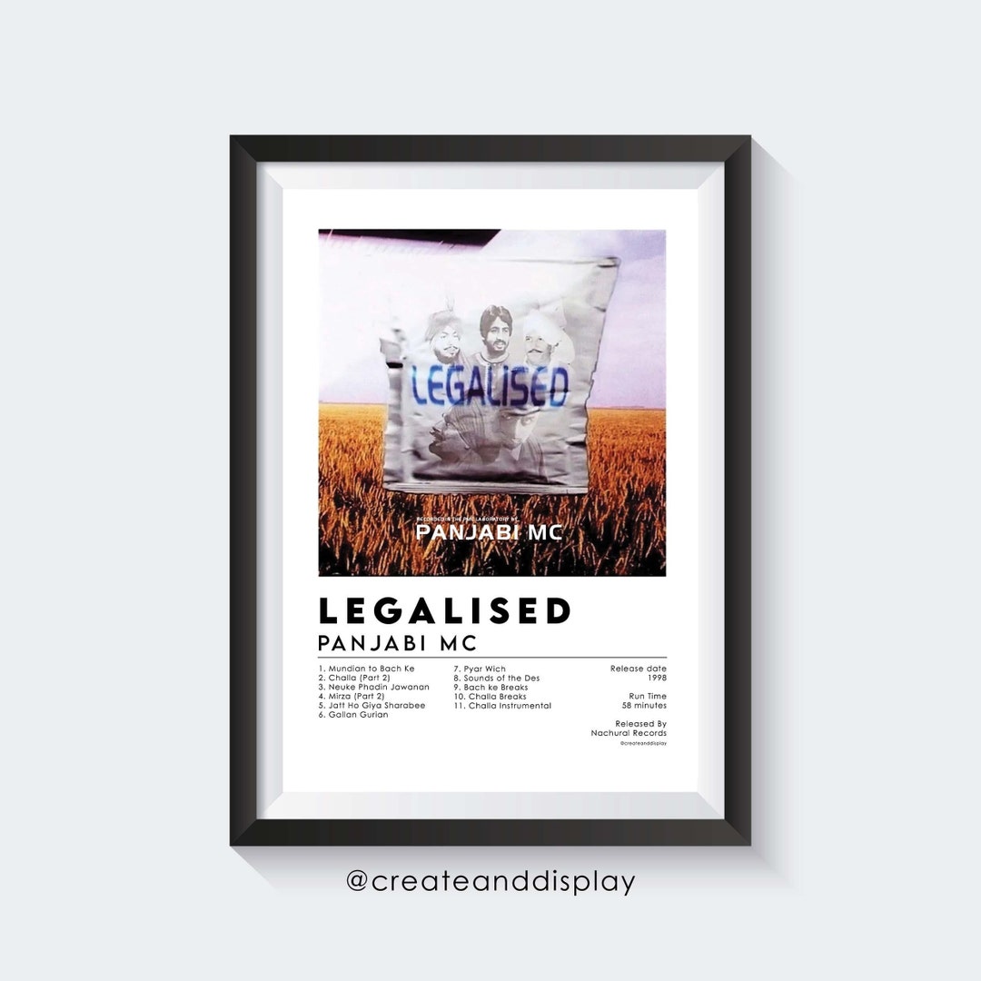 Panjabi MC - Legalised Album Poster | Punjabi Song Poster| Indian ...