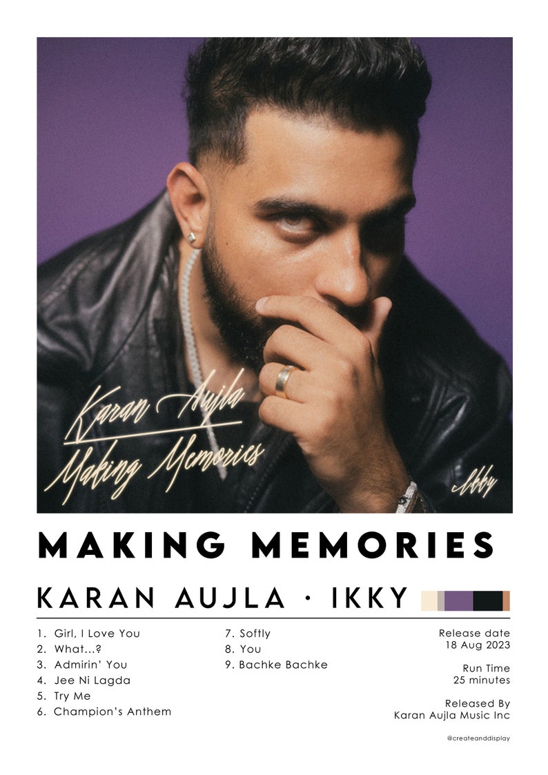 Karan Aujla - Making Memories - DIGITAL - Album Poster | Punjabi Song ...