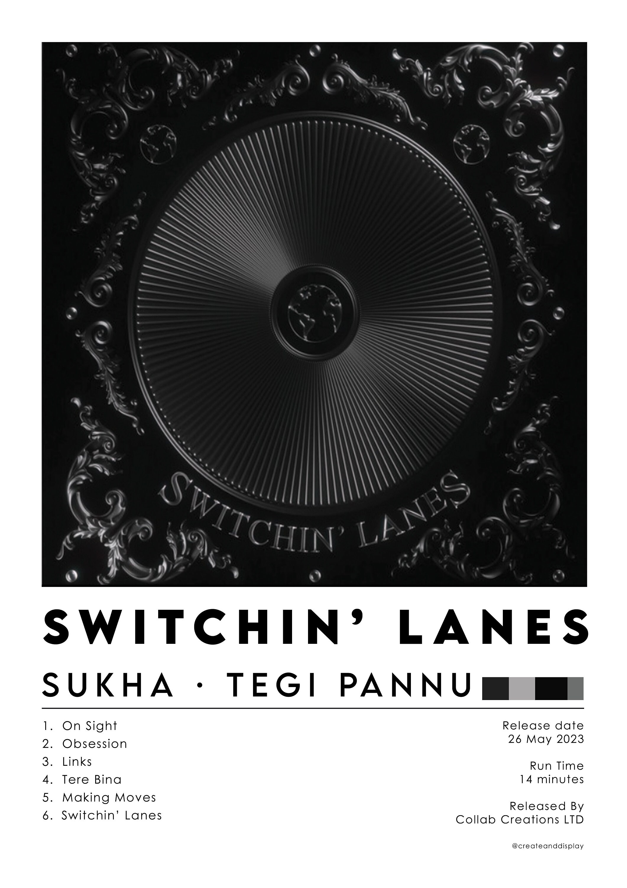 Sukha Tegi Pannu Switchin Lanes Album Poster Punjabi Song - Etsy