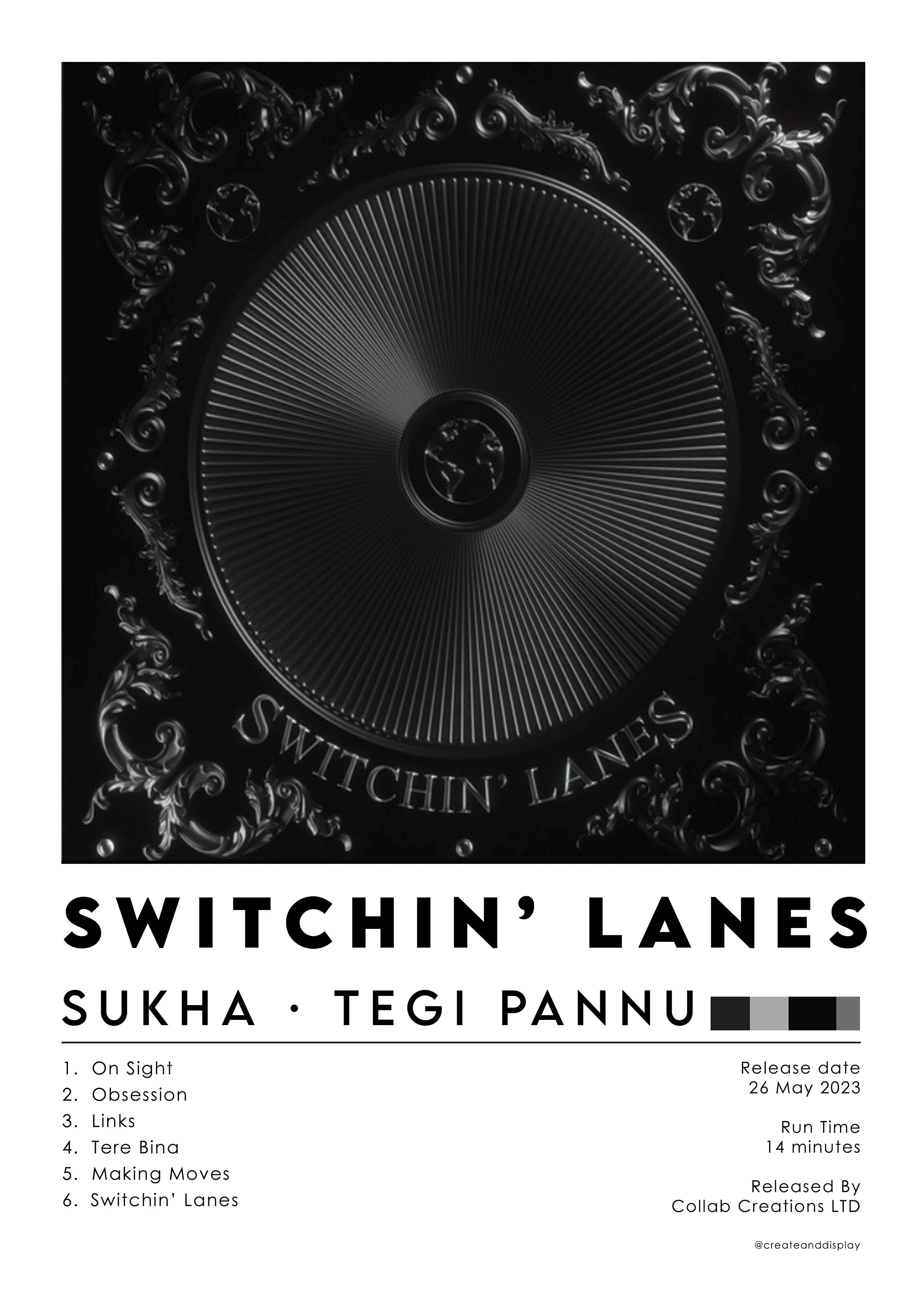 Sukha, Tegi Pannu - Switchin Lanes - DIGITAL - Album Poster | Punjabi ...