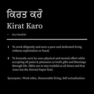 Kirat Karo Gurmukhi Definition - Sikhi - Wall Print - Contemporary ...