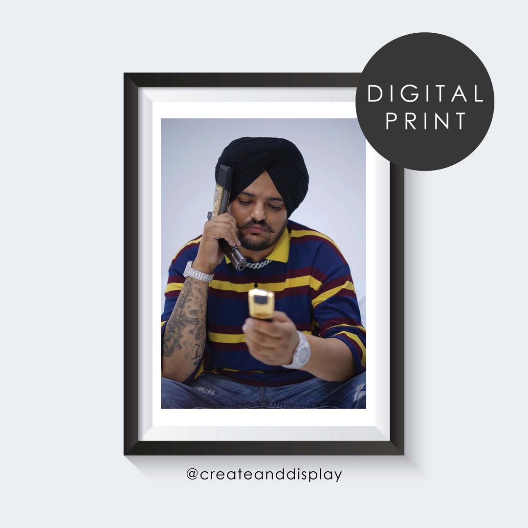 Sidhu Moosewala DIGITAL Poster - Etsy