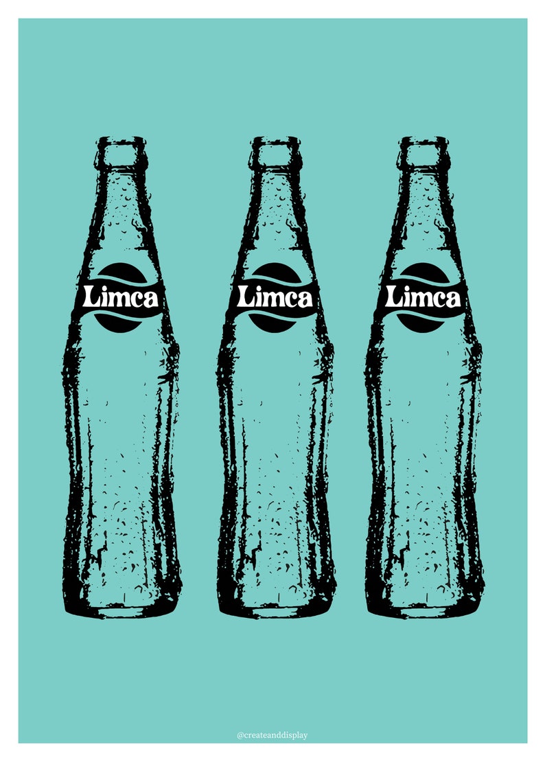 Limca Desi Trio Print Indian Wall Art Poster Print Retro | Etsy