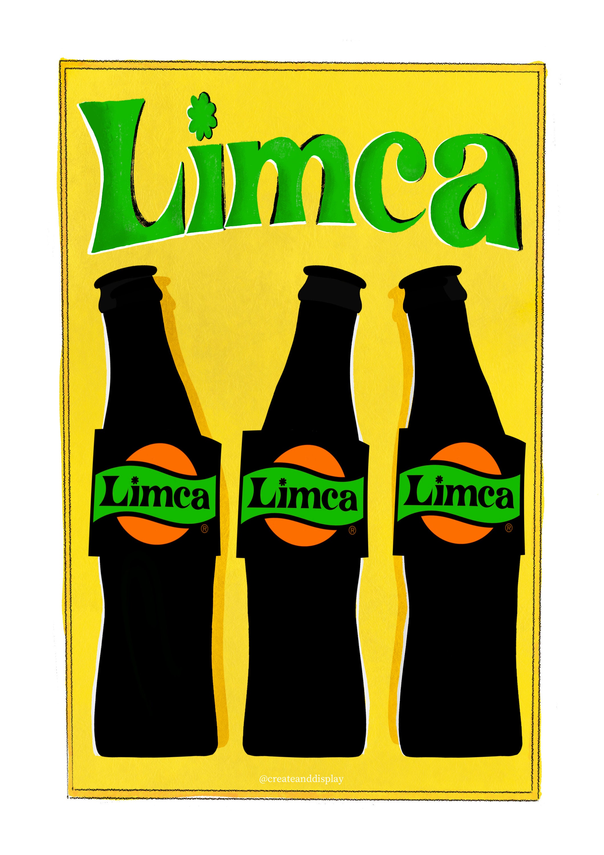 Retro Limca Desi Print Indian Wall Art Poster Print Retro Soda Modern ...