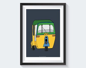 Auto Rickshaw Print - Etsy