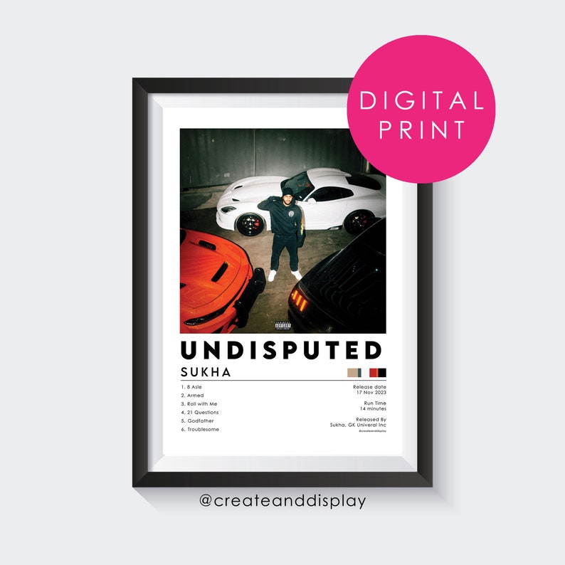 Sukha - Undisputed - DIGITAL - Album Poster | Punjabi Song Poster ...