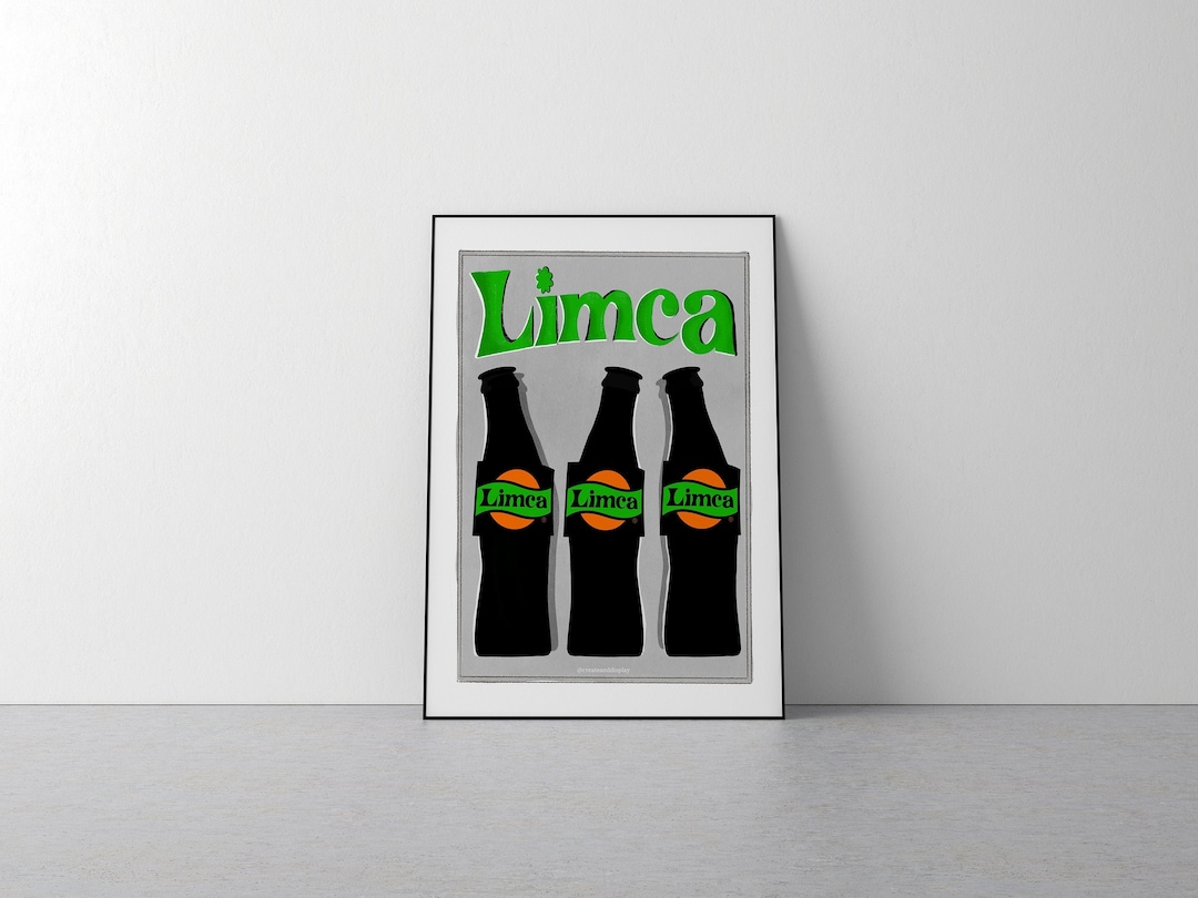 Retro Limca Desi Print Indian Wall Art Poster Print Retro Soda Modern ...