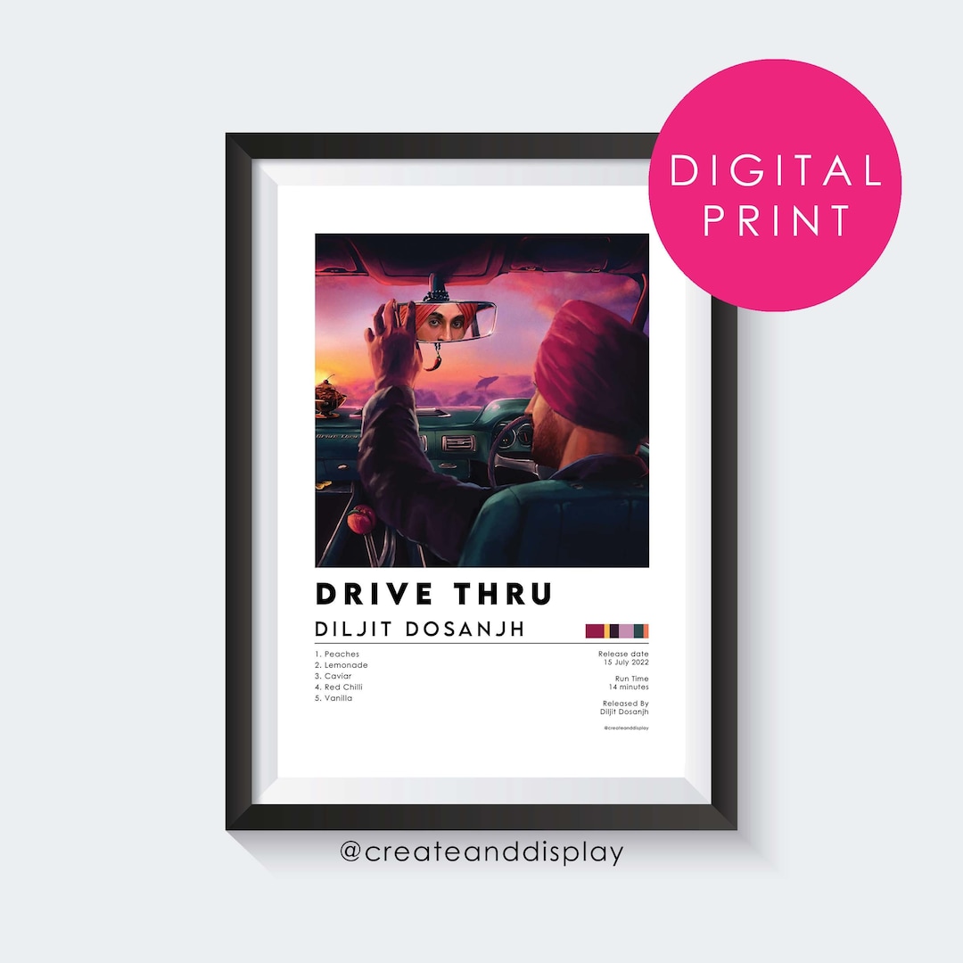 Diljit Dosanjh - Drive - NUMÉRIQUE - Poster d'album | Affiche chanson ...