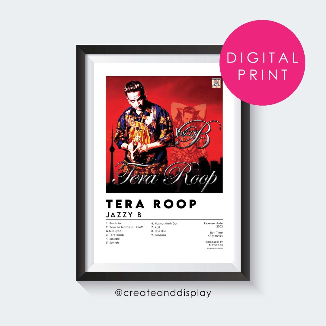 Jazzy B Tera Roop - DIGITAL - Album Poster | Folk Punjabi Poster ...