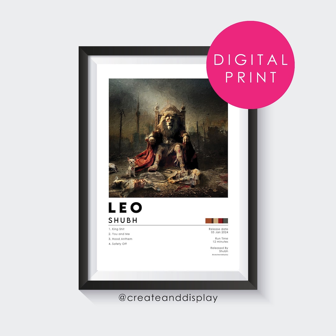 Shubh - Leo - DIGITAL - Album Poster | Punjabi Song Poster| Indian ...