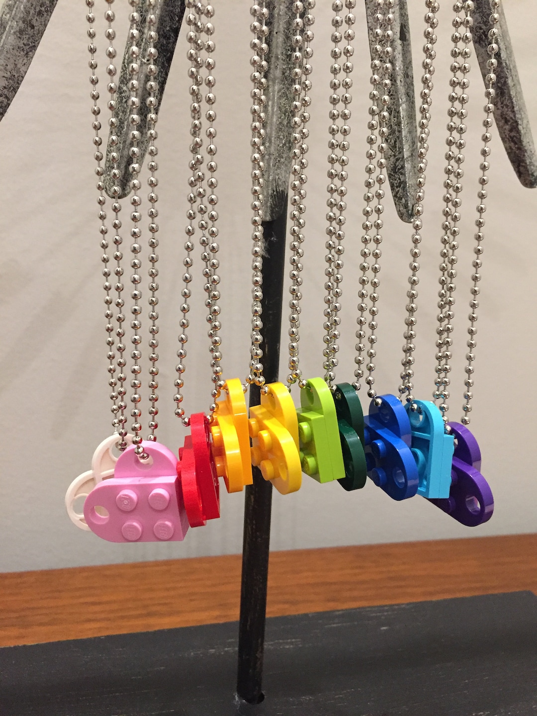 Lego Brick Heart Necklace Etsy