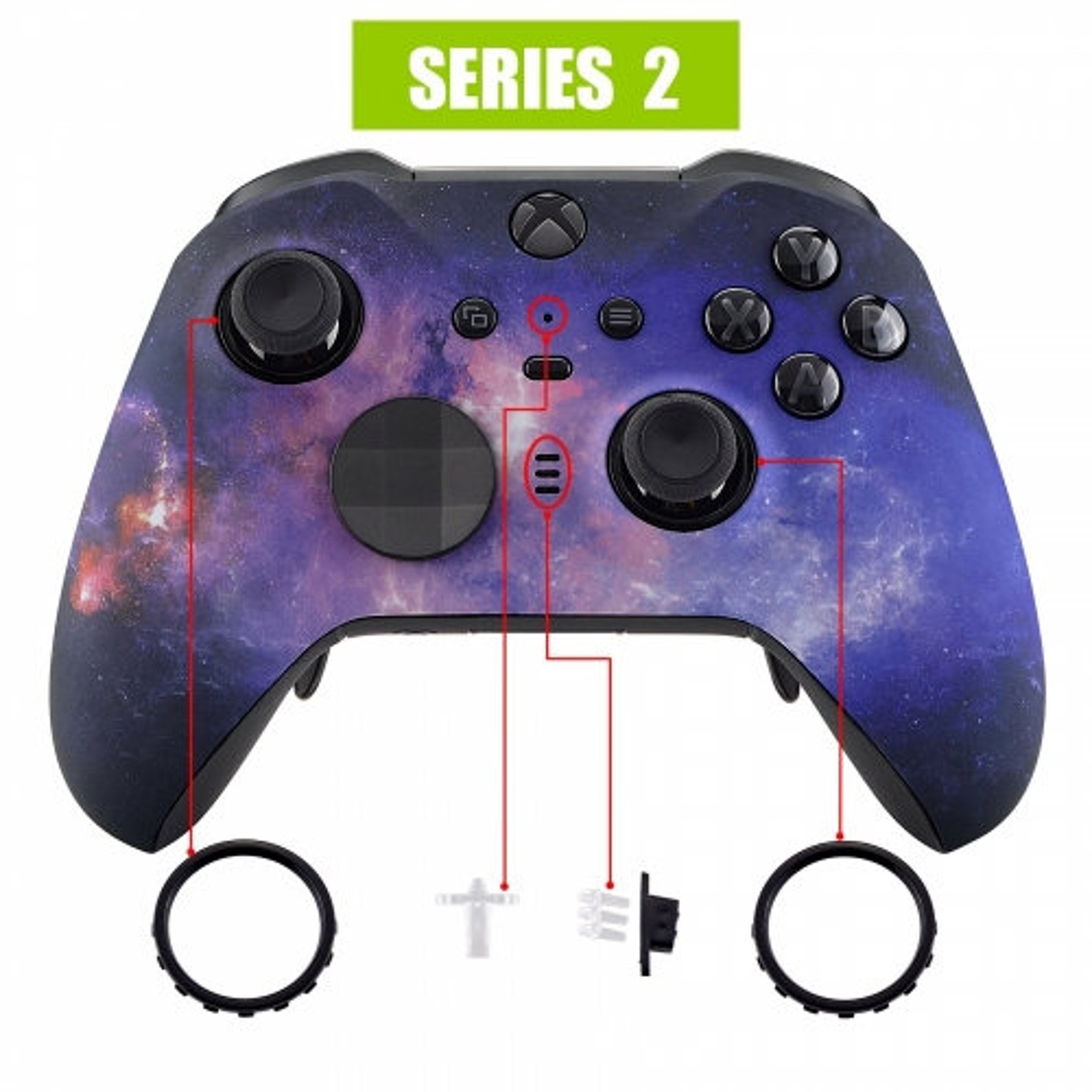 Xbox One Elite Series 2 Custom Front Shells Chrome Galaxy | Etsy