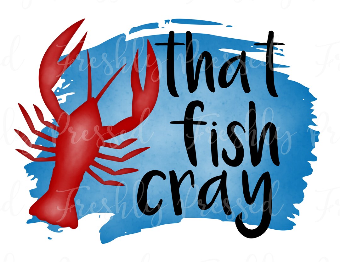 That Fish Cray Watercolor PNG Digital Download - Etsy