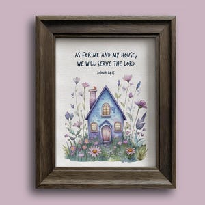 Joshua 24 15 as for Me and My House, Bible Verse Wall Art Print ...